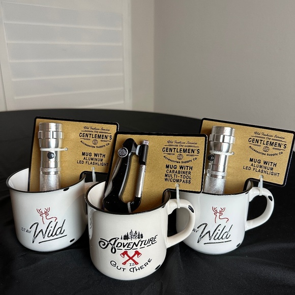 Samsonico | Dining | 3 Ceramic Mugs With Accessories | Poshmark